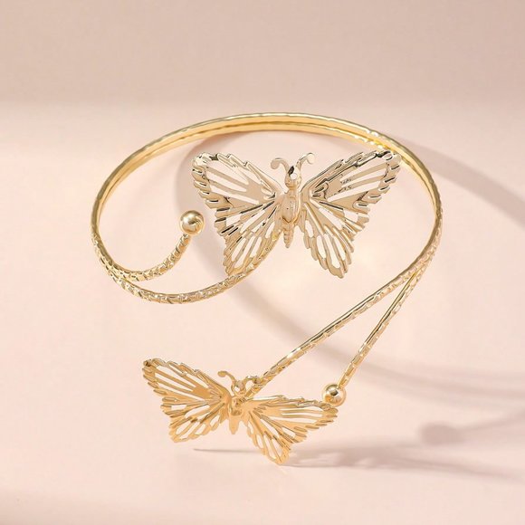 MUSKAN | Jewelry | Butterfly Upper Arm Cuff Armlet Bracelet Adjustable ...